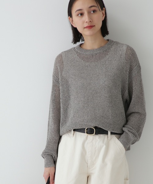 Yahoo!オークション - 「human woman」 長袖ニット MEDIUM ブルー レデ...