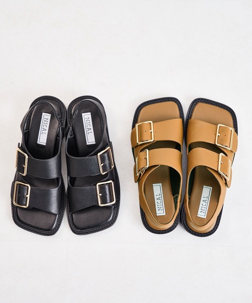 Yahoo!オークション - 「NICAL」 ヒールサンダル LL ブラウン レディー...