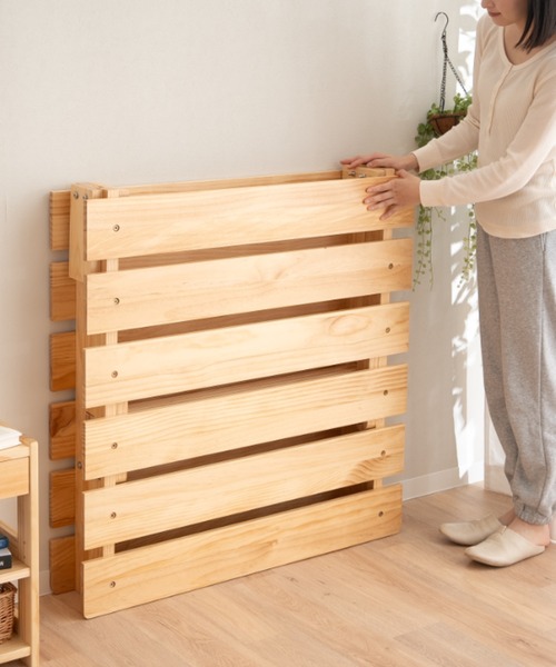 EMOOR（エムール） 家具 予約品 折りたためる天然木スノコベッド OSMOS / シングル : ZOZOTOWN Yahoo!店 - 通販 - Yahoo!ショッピング