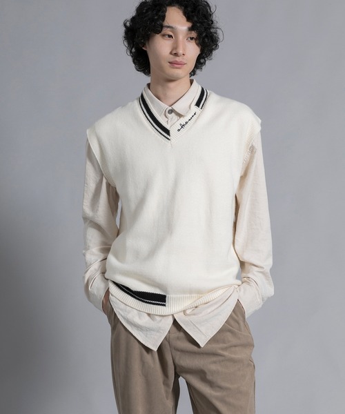 ベスト ジレ aimoha men Varsity Vibe Knit Vest メンズ : 85940541 : ZOZOTOWN Yahoo!店 - 通販 - Yahoo!ショッピング