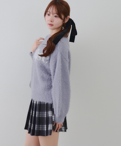 ANOTHER BRANCH OLIVE des OLIVE ニット セーター ラメフェザーロゴ