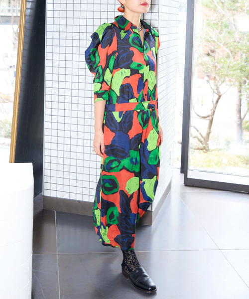 TOGA PULLA ワンピース SATIN PRINT DRESS TP251-FH224：ワンピース : ZOZOTOWN Yahoo!店 - 通販 - Yahoo!ショッピング