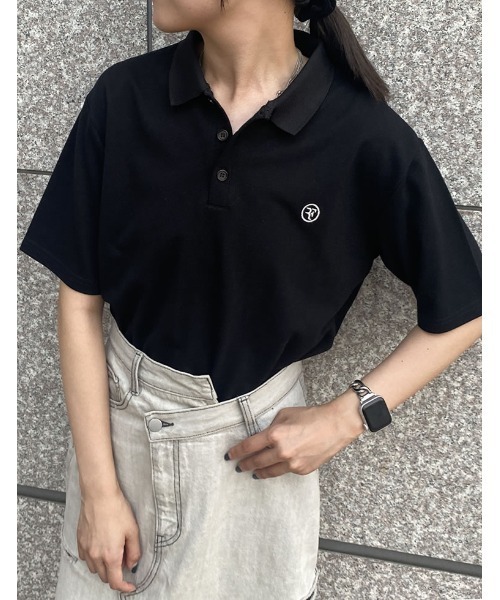 Re:EDIT 「Re:EDIT」 半袖ポロシャツ MEDIUM ブラック×ホワイト レディース : ZOZOTOWN Yahoo!店 - 通販 - Yahoo!ショッピング