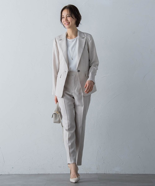 ロートレアモン（LAUTREAMONT）/アイアスストレッチテーパードパンツ≪手洗い可能≫ LAUTREAMONT（ロートレアモン） スラックス パンツ アイアスストレッチ