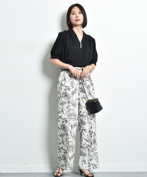 Yahoo!オークション - 「INTERPLANET」 半袖ブラウス FREE グレー レデ...