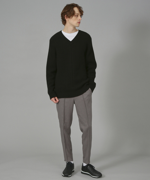 5351 POUR LES HOMMES パンツ ウーリッシュ フラノ スリム テーパード