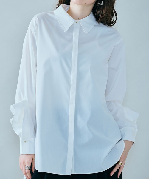 Audie a Muses（オーディア ミューズ） ブラウス シャツ 袖口フリル