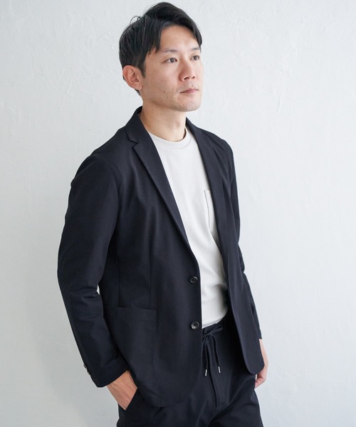 IKKA LOUNGE ジャケット テーラードジャケット 「雑誌MonoMax4月号掲載」GOKU楽ワーク速乾鹿の子ジャケット「セットアップ対応」 メンズ : ZOZOTOWN Yahoo!店 ...