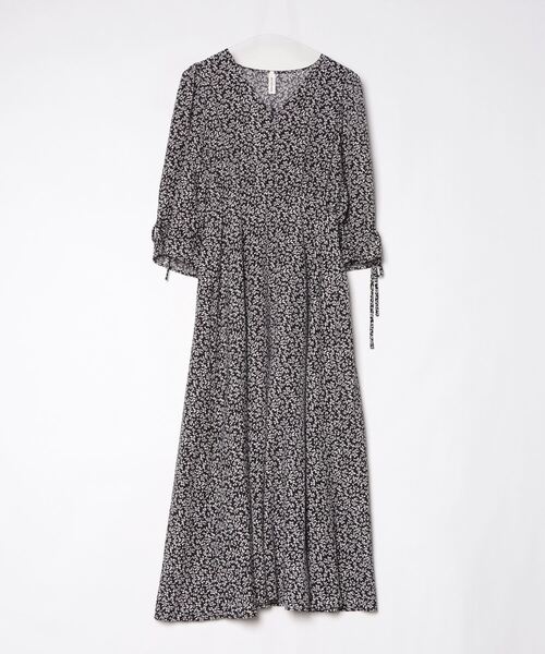 JUNOAH 「JUNOAH」 花柄7分袖ワンピース L グレー レディース : ZOZOTOWN Yahoo!店 - 通販 - Yahoo!ショッピング