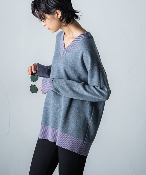 MAYSON GREY 「MAYSON GREY」 Vネックニット M パープル レディース : ZOZOTOWN Yahoo!店 - 通販 - Yahoo!ショッピング