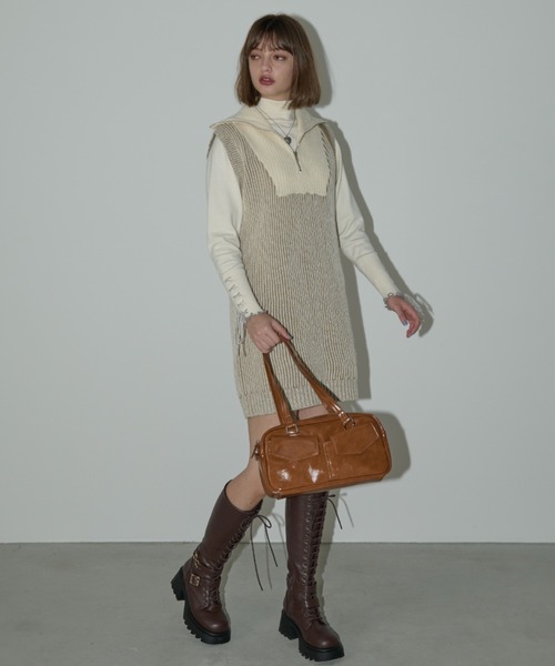 「idem」 ニットワンピース FREE ベージュ レディース : ZOZOTOWN Yahoo!店 - 通販 - Yahoo!ショッピング