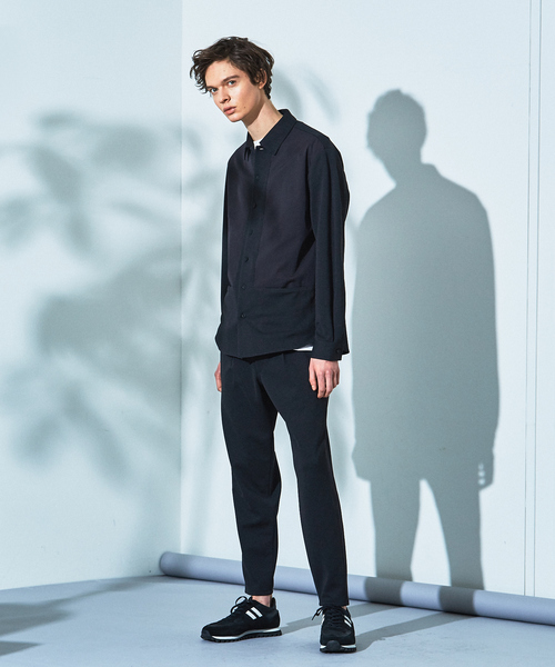 5351 POUR LES HOMMES シャツ 「セットアップ対応」麻調 裏メッシュ