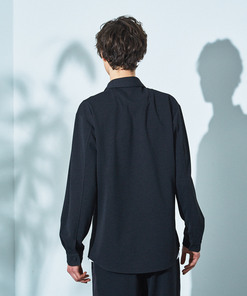 5351 POUR LES HOMMES シャツ 「セットアップ対応」麻調 裏メッシュ