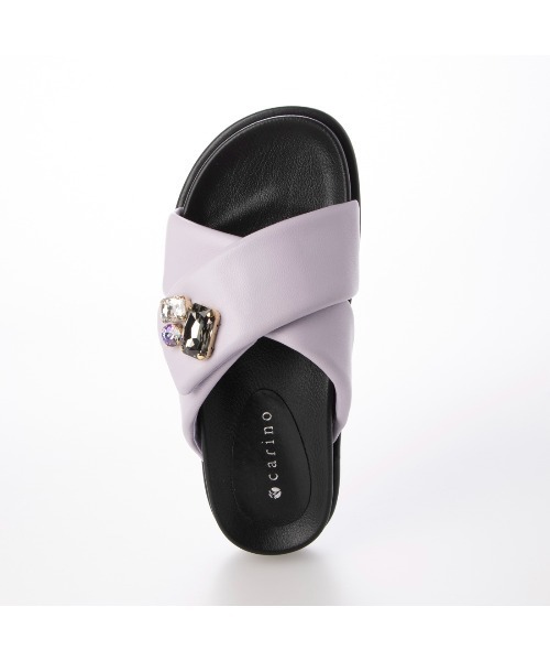 carino（カリーノ） サンダル ビジューフットベッドサンダル