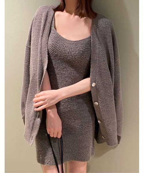 Yahoo!オークション - 「SNIDEL」 ニットアンサンブル ONE SIZE グレー...