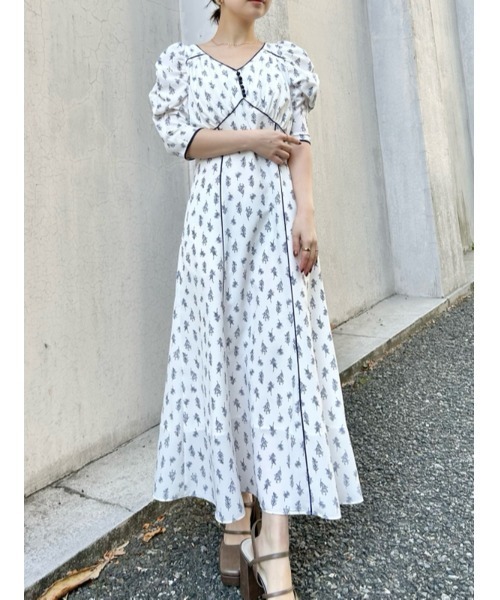 Yahoo!オークション - 「SNIDEL」 7分袖ワンピース 2 ベージュ レディ...