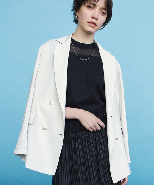 STRAWBERRY-FIELDS ジャケット テーラードジャケット リネンライクダブルジャケット レディース : ZOZOTOWN Yahoo!店 - 通販 - Yahoo!ショッピング