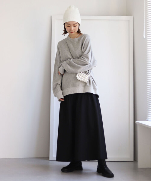 Yahoo!オークション - 「SLOBE citron.」 スカート - ブラック レディ...