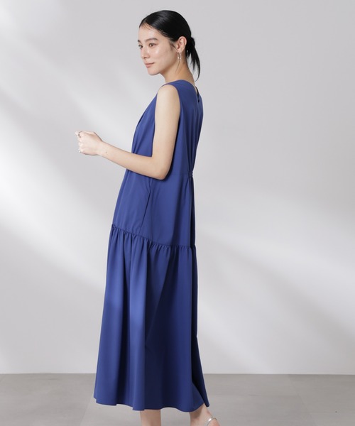 NANO universe ワンピース MINOTECH(R)Vネックギャザーティアードワンピース : ZOZOTOWN Yahoo!店 - 通販 - Yahoo!ショッピング