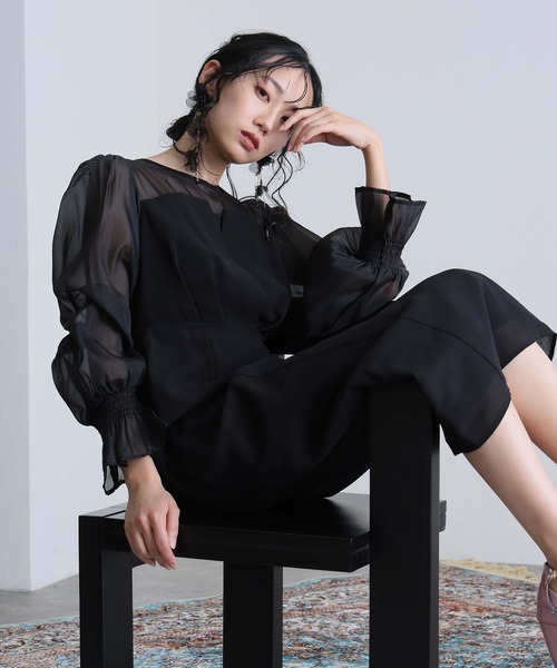 atlo 「atlo」 「PourVous」長袖ワンピース L ブラック レディース : ZOZOTOWN Yahoo!店 - 通販 - Yahoo!ショッピング