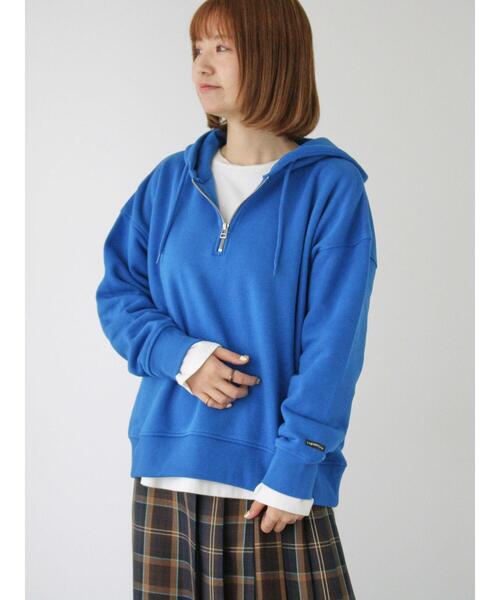 Lugnoncure tシャツ 袖口ゴハーフジップ裏起毛フーディ レディース : ZOZOTOWN Yahoo!店 - 通販 - Yahoo!ショッピング
