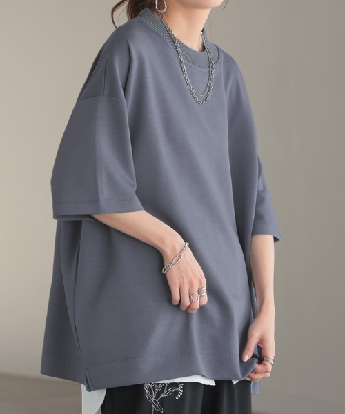 HUG.U 「HUG.U」 半袖Tシャツ FREE グレイッシュブルー レディース : ZOZOTOWN Yahoo!店 - 通販 - Yahoo!ショッピング