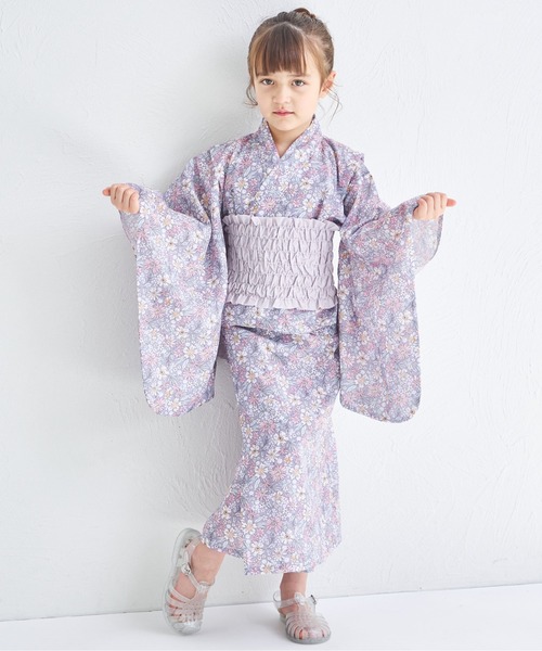 pairmanon 浴衣 「簡単着付け」「リンクコーデ」2WAYガールズ浴衣 キッズ 子供 女の子 : ZOZOTOWN Yahoo!店 - 通販 - Yahoo!ショッピング
