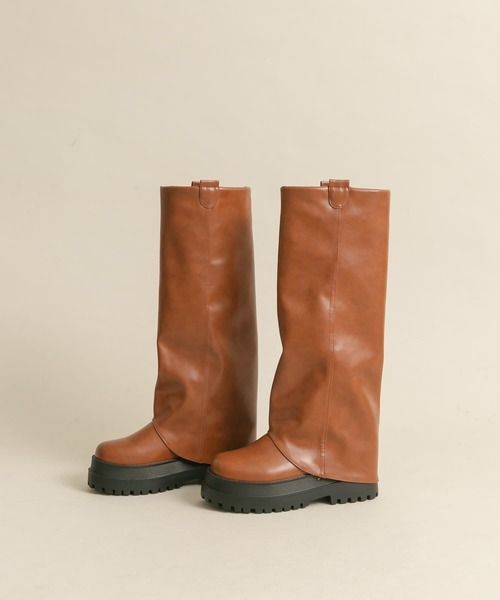 KBF 「KBF」 ロングブーツ 38 ブラウン レディース : ZOZOTOWN Yahoo!店 - 通販 - Yahoo!ショッピング