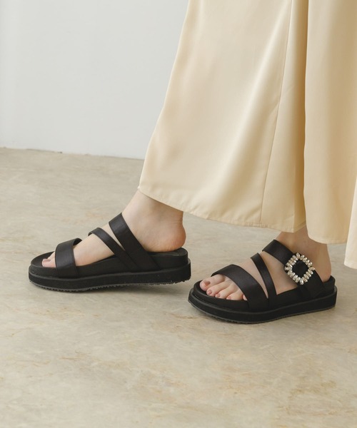 Yahoo!オークション - 「RODE SKO」 フラットサンダル 38 ブラウン レ...