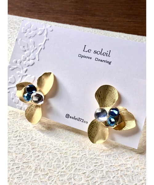 TONE（トネ） イヤリング 「Le soleil」スワロフスキー 変形フラワーイヤリング(MA) レディース : ZOZOTOWN Yahoo!店 - 通販 - Yahoo!ショッピング