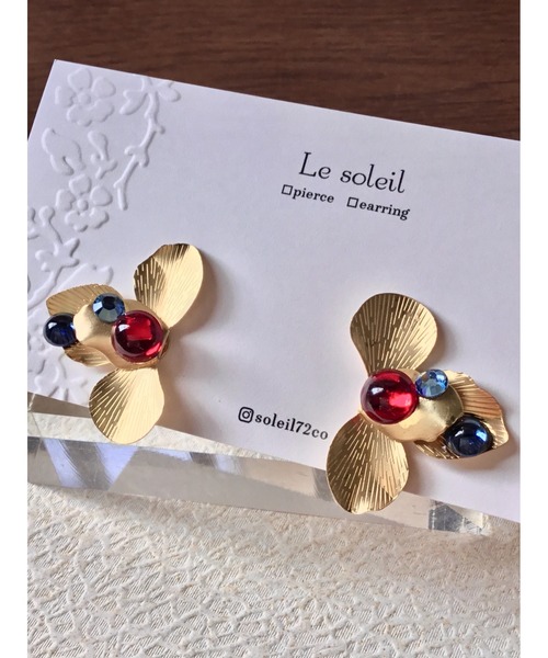 TONE（トネ） イヤリング 「Le soleil」スワロフスキー 変形フラワーイヤリング(MA) レディース : ZOZOTOWN Yahoo!店 - 通販 - Yahoo!ショッピング