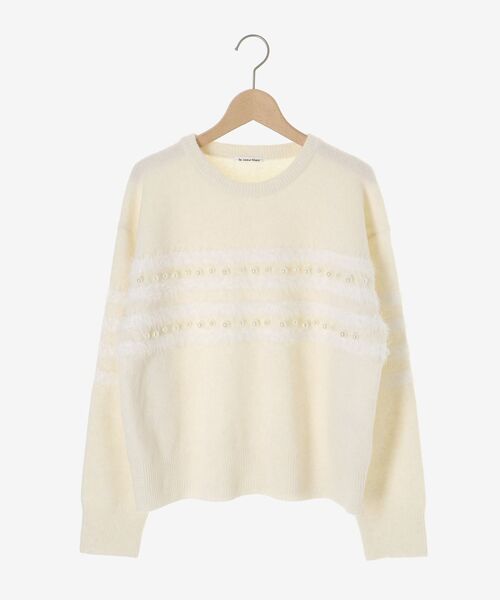 ルクールブラン（le．coeur blanc）/パール×シャギーニット le.coeur blanc（ルクールブラン） ニット セーター パール×シャギー