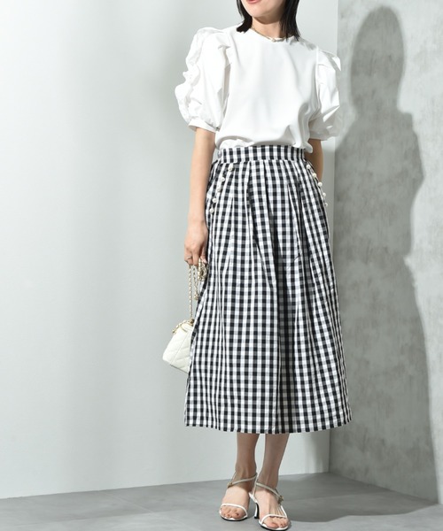 INTERPLANET スカート 先染めギンガムポケットパールデザインスカート : ZOZOTOWN Yahoo!店 - 通販 - Yahoo!ショッピング