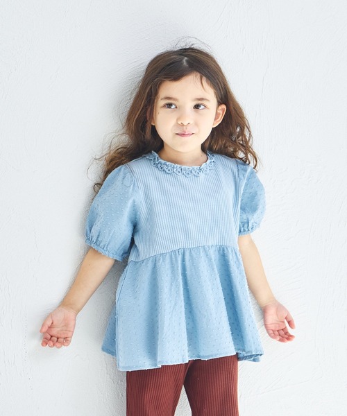 pairmanon ブラウス シャツ 「ふんわりワッフル」レース付き パフ袖ブラウス キッズ 子供服 女の子 : ZOZOTOWN Yahoo!店 - 通販 - Yahoo!ショッピング