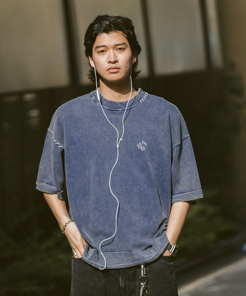 RAGEBLUE tシャツ ピグメント/ワンポイントモチーフ刺繍ニットTシャツ メンズ : ZOZOTOWN Yahoo!店 - 通販 - Yahoo!ショッピング