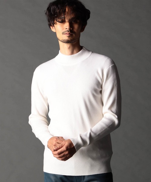 ニコルクラブフォーメン（NICOLE CLUB FOR MEN）/12G リブハイネックニット NICOLE CLUB FOR MEN（ニコルクラブフォーメン） セーター ニット 12G