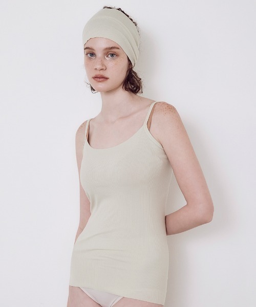 eCALME インナーシャツ 肌着 eCALME/エカルム RIB CUTOFF キャミソール レディース : ZOZOTOWN Yahoo ...