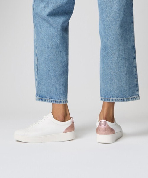 FitFlop スニーカー 「fitflop/フィットフロップ」RALLY CRYSTAL-BACKTAB LEATHER SNEAKERS ...