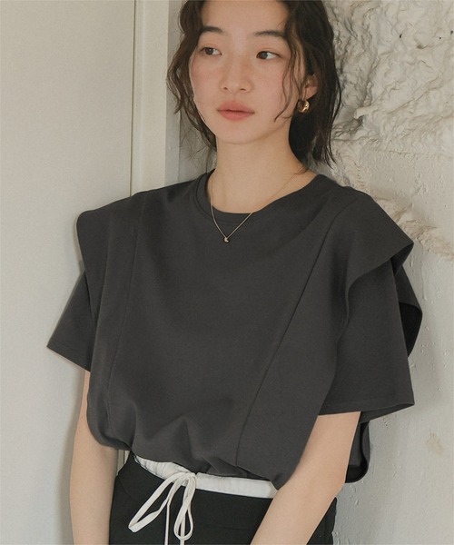 titivate tシャツ 汗染み防止ラッフルスリーブTシャツ レディース : ZOZOTOWN Yahoo!店 - 通販 - Yahoo!ショッピング