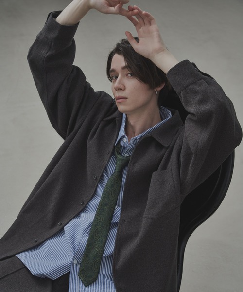 Yahoo!オークション - 「ADAMASTE」 長袖シャツ LARGE ダークグレー メ...
