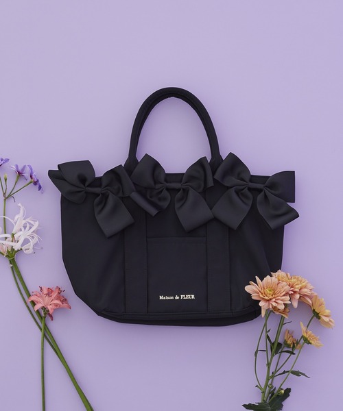 Maison de FLEUR（メゾンドフルール） トートバッグ ボリュームリボン
