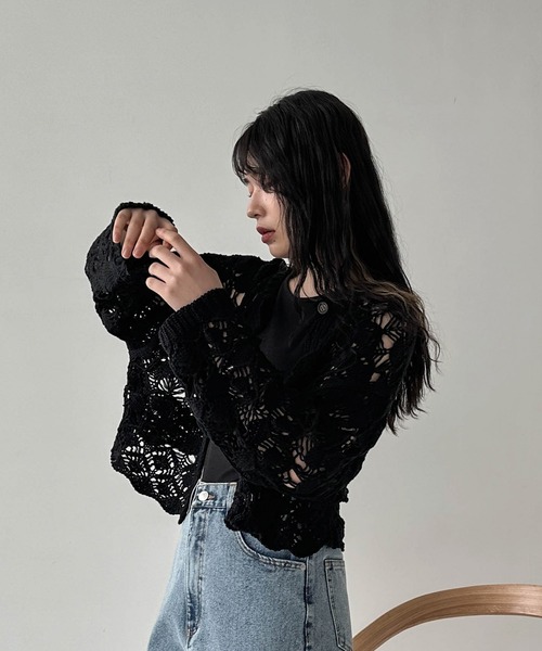 hellam カーディガン 2WAY クロシェニットカーディガン : ZOZOTOWN Yahoo!店 - 通販 - Yahoo!ショッピング