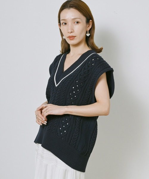 Yahoo!オークション - 「SNIDEL」 Vネックニット FREE ホワイト レディ...