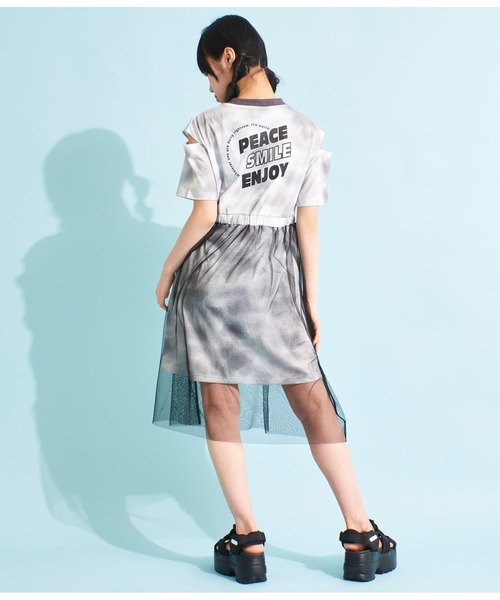 ANAP GiRL ワンピース チュール重ねタイダイ柄ワンピース キッズ 子供服 女の子 : ZOZOTOWN Yahoo!店 - 通販 ...