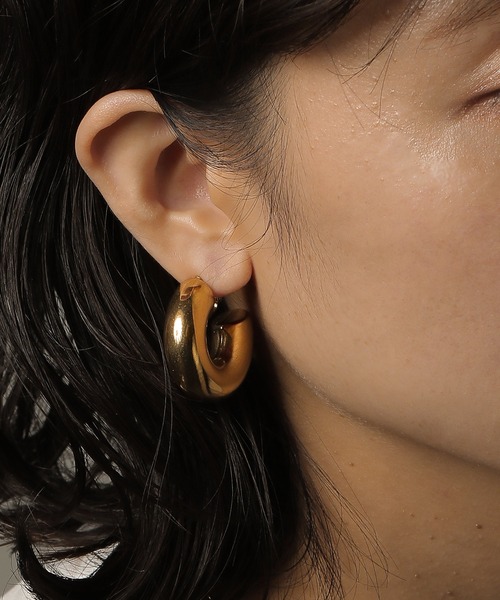 ORLEAN イヤリング 金属アレルギー対応 ボリュームフープイヤリング サージカルステンレス レディース : ZOZOTOWN Yahoo!店 - 通販 - Yahoo!ショッピング