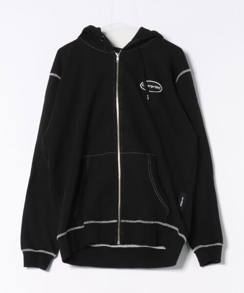 over print（オーバープリント） パーカー overprint/オーバープリント