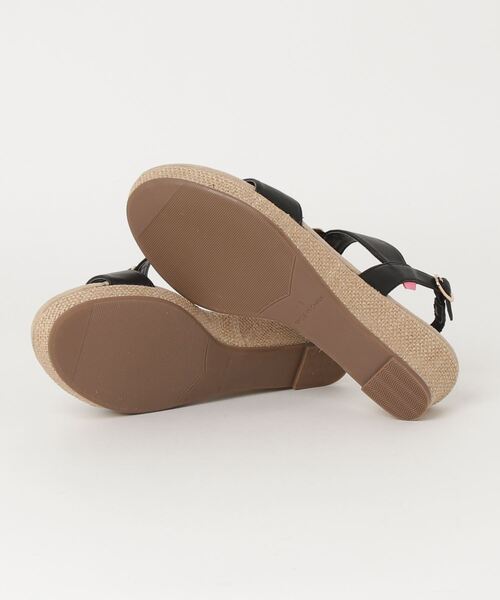ABC-MART サンダル ABC SELECT エービーシーセレクト RING WEDGE 4 リングウエッジ W2021 BLACK ...