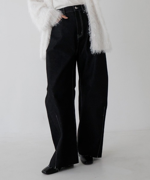 Yahoo!オークション - 「hellam」 デニムパンツ MEDIUM ライトブルー ...