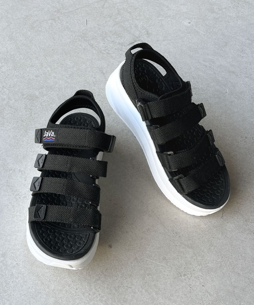 Yahoo!オークション - 「Java」 フラットサンダル 22.5cm ブラック×ホ...