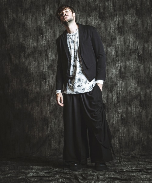 ノーアイディー（NO ID．）/ドローストリングスレイヤードバギートラウザーズ NO ID.（ノーアイディー） パンツ 「NO ID.」Drawstring Layered Baggy